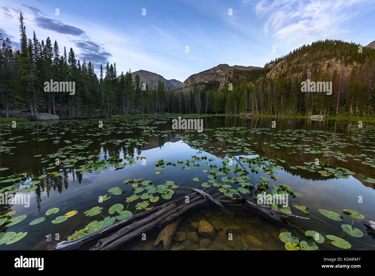Nymph Lake, Rocky Mountain National Park, Colorado, United States Stock ...