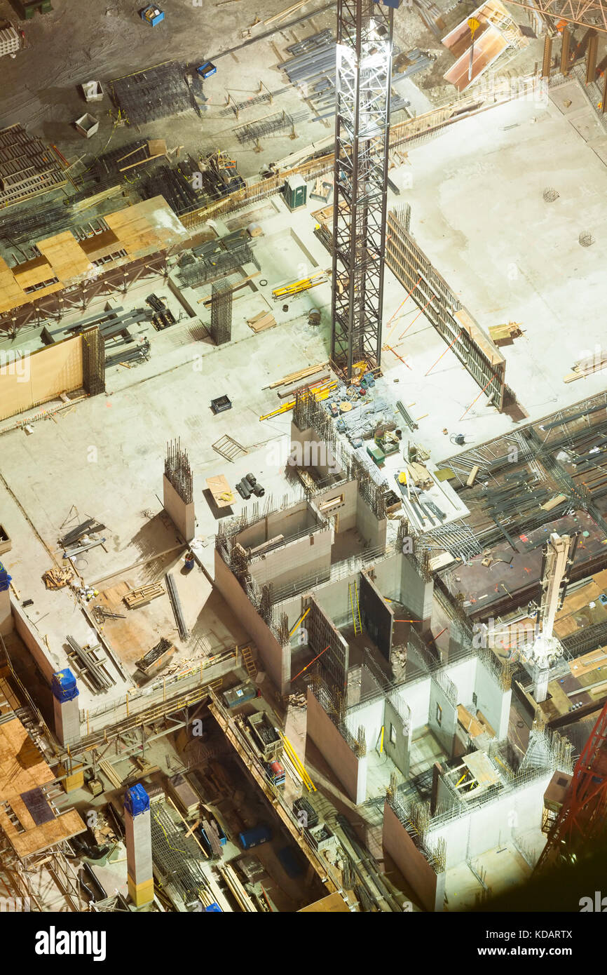 The early stages of a condominium building being constructed in ...