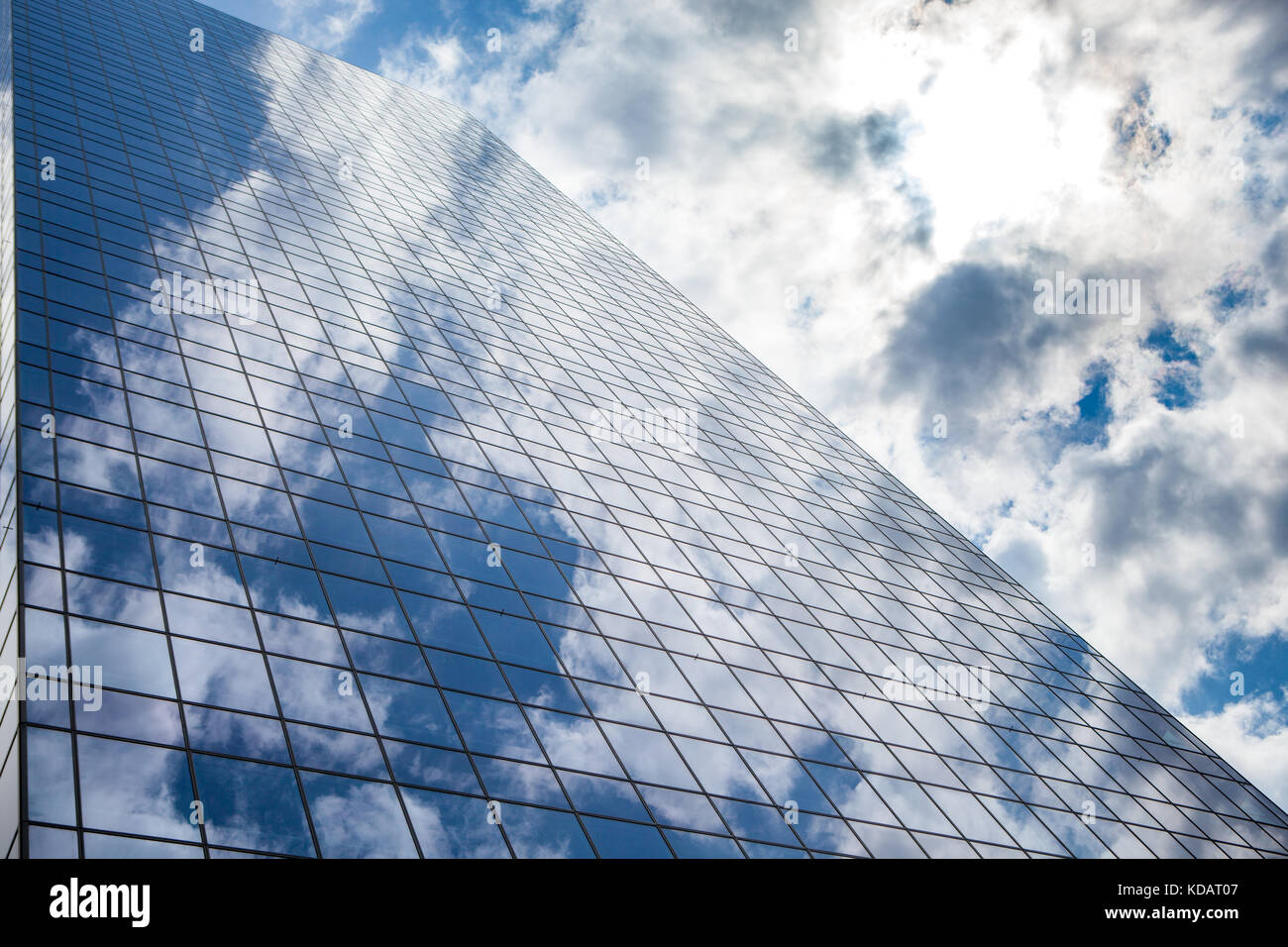skyscraper against sky on the building glass background Stock Photo - Alamy