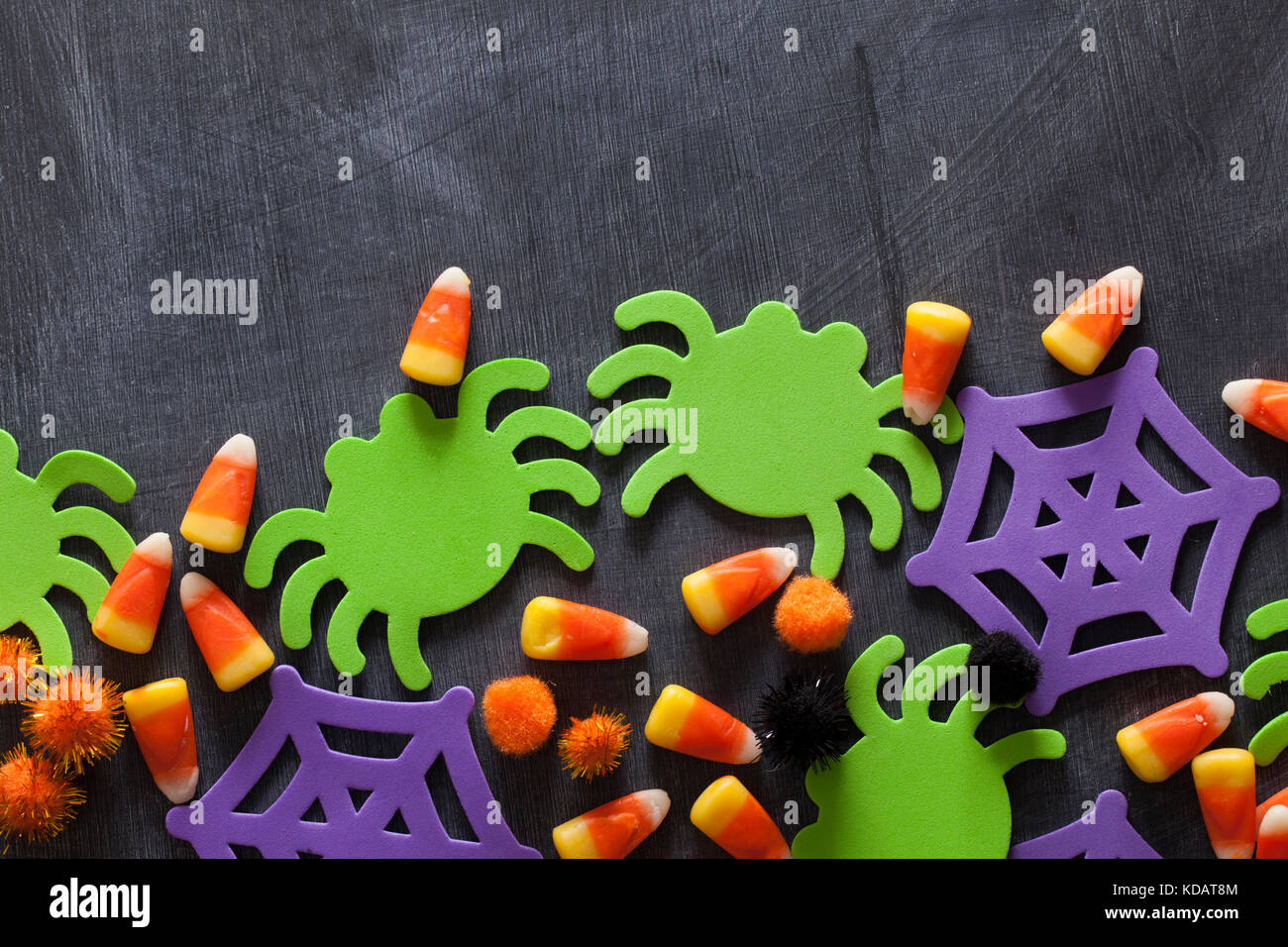 Spooky spider and web halloween background Stock Photo - Alamy