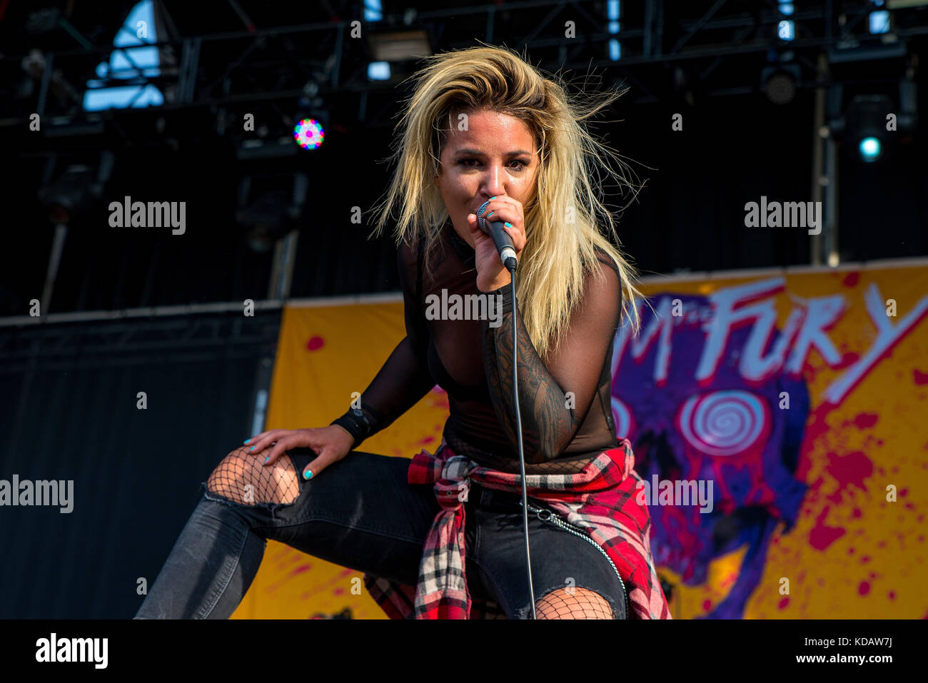 MADRID - JUN 22: The Charm The Fury (music band) perform in concert at ...