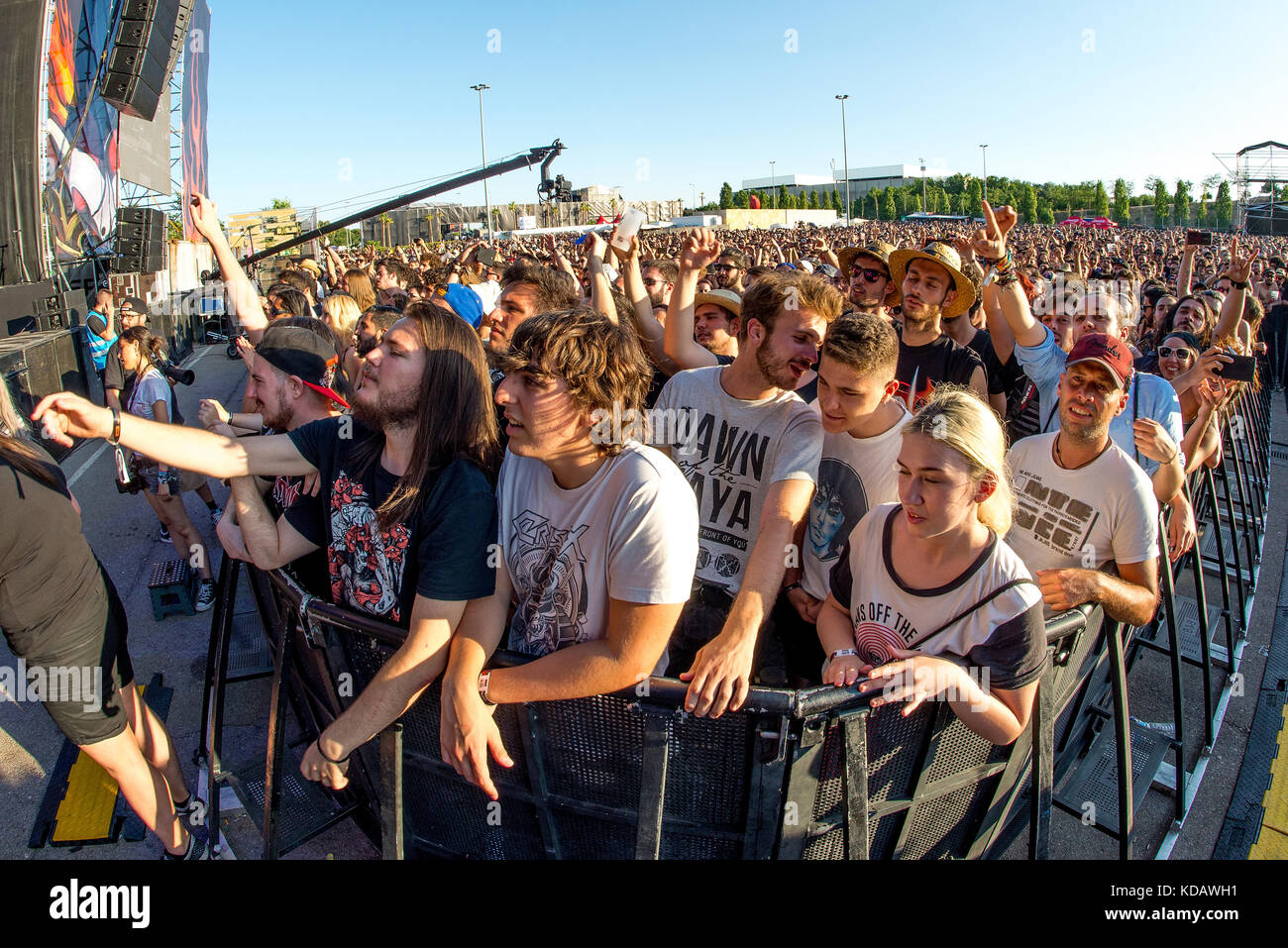 Outdoor stage metal band crowd hi-res stock photography and images - Alamy