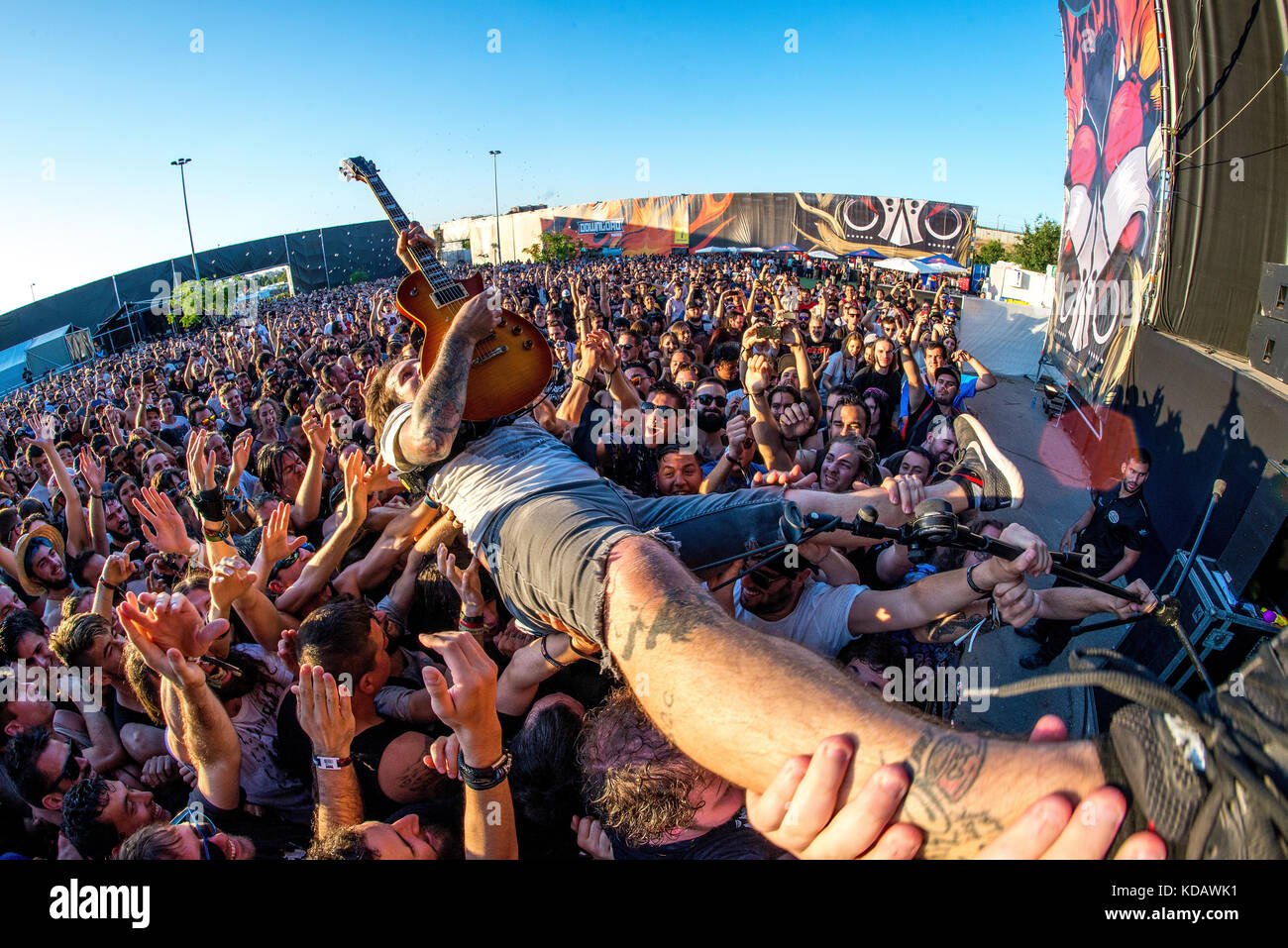 Heavy metal concert above stage hi-res stock photography and images - Alamy
