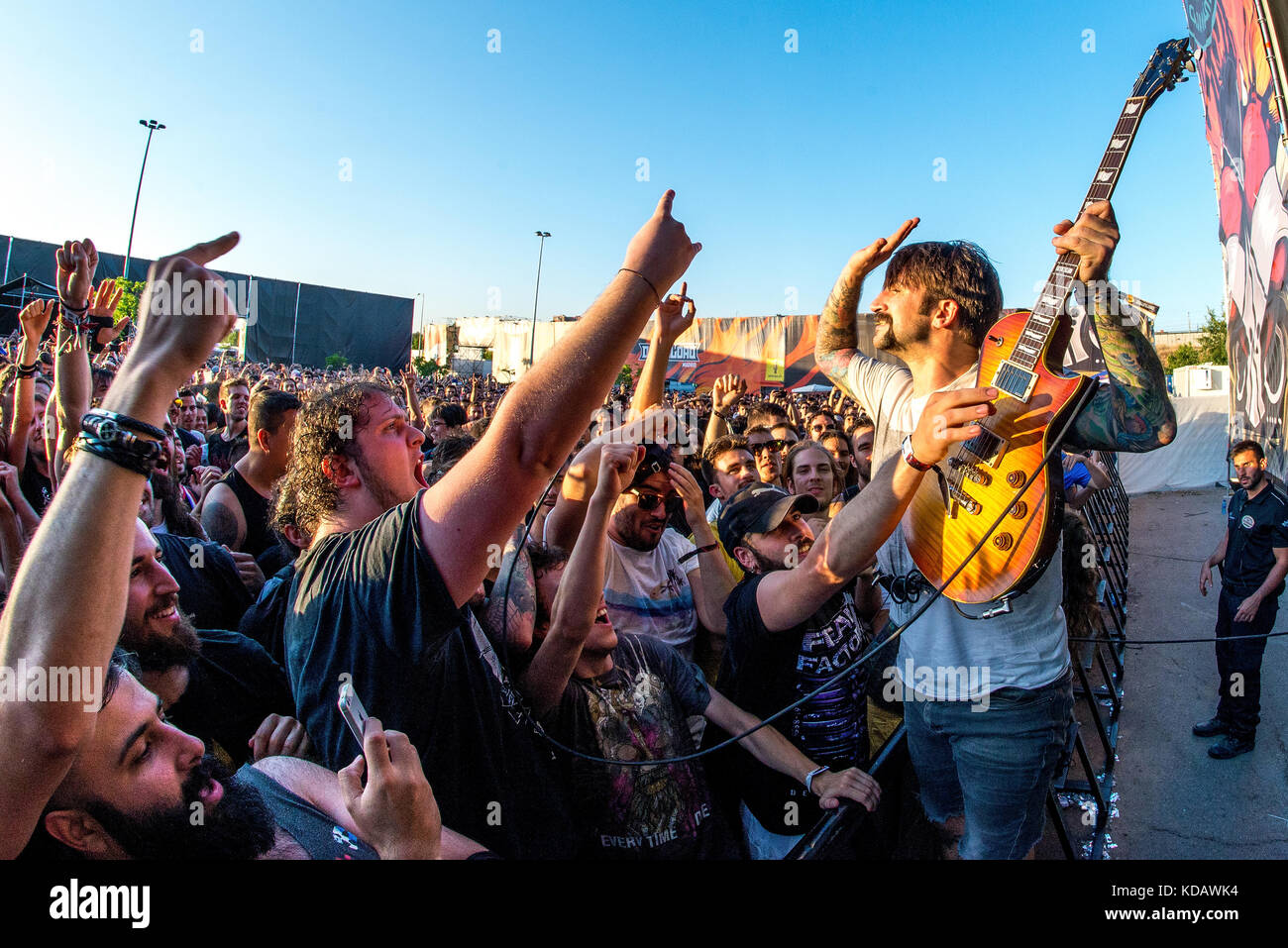 Heavy metal concert above stage hi-res stock photography and images - Alamy