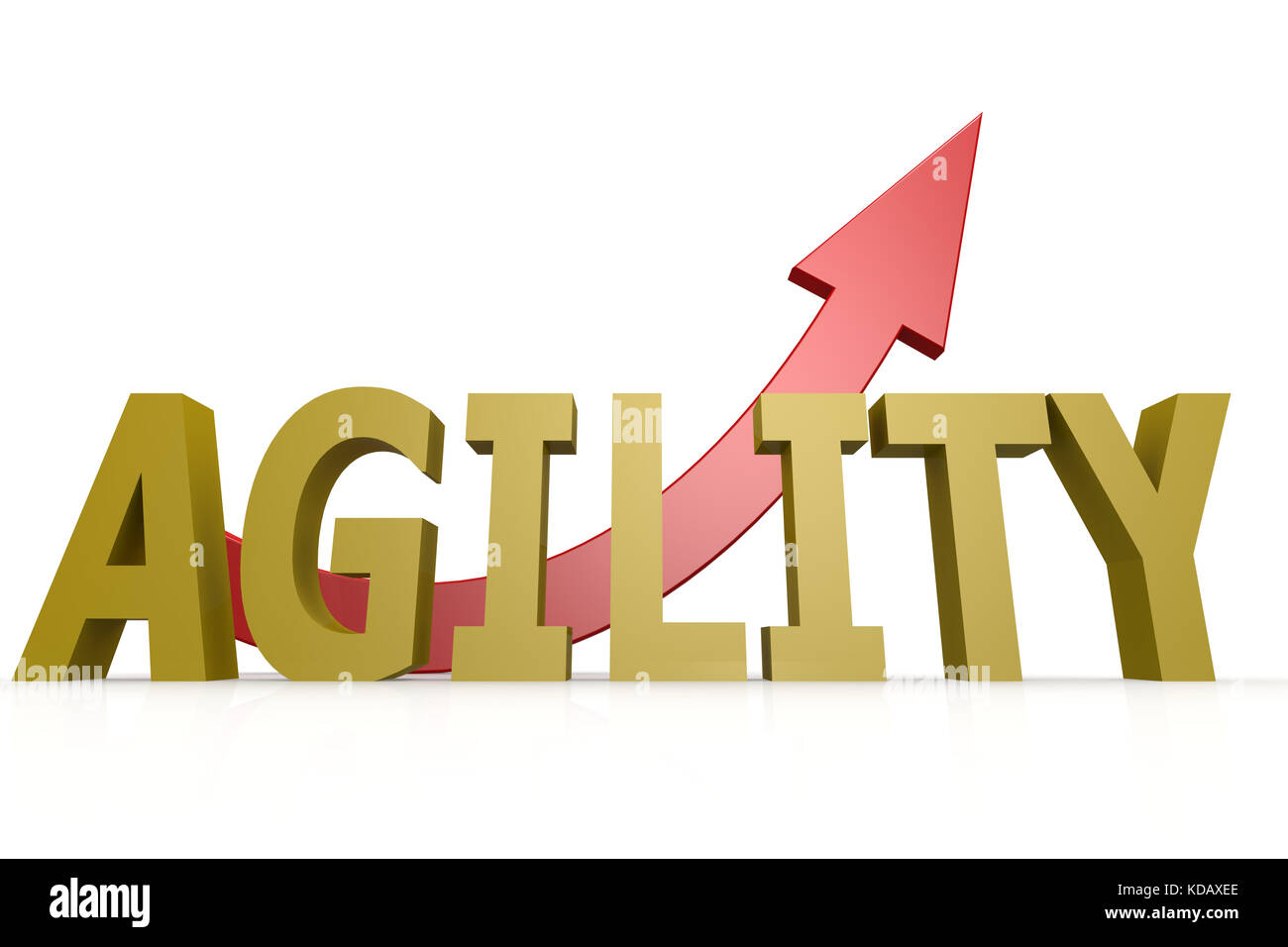 Agility word with red arrow image with hi-res rendered artwork that ...