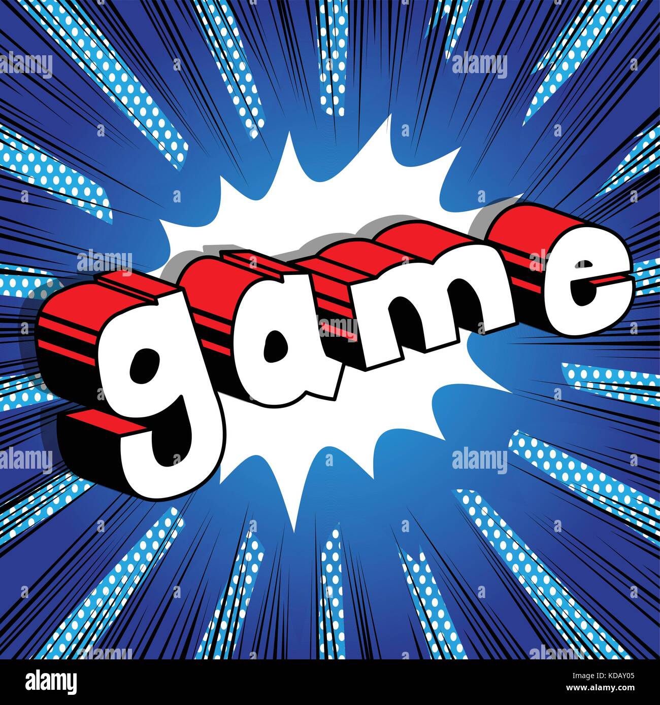 Game - Comic book style word on abstract background Stock Vector Image ...