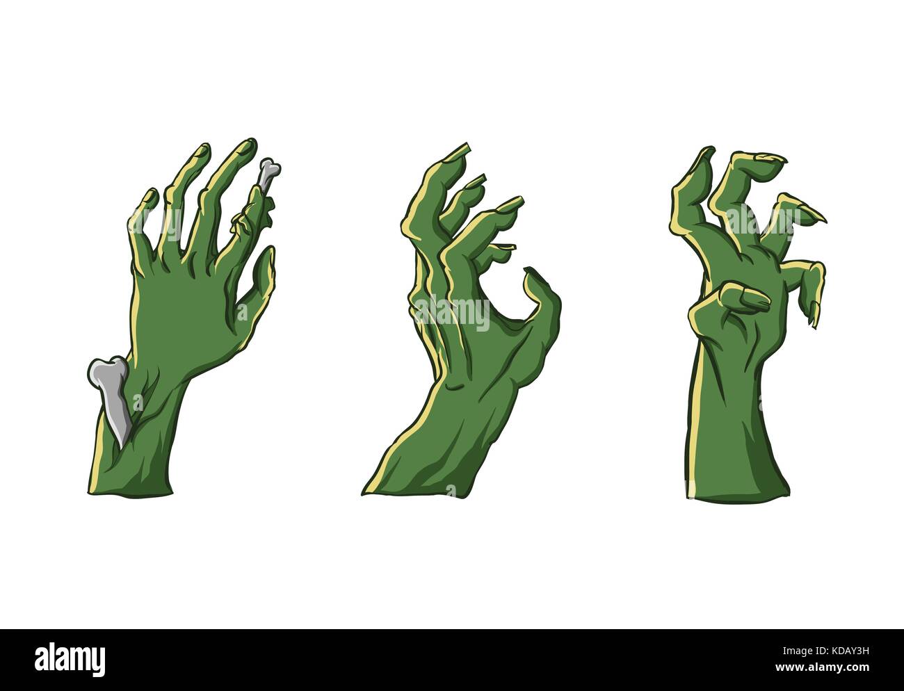 Zombie hands sticking from out the ground Stock Vector Image & Art - Alamy