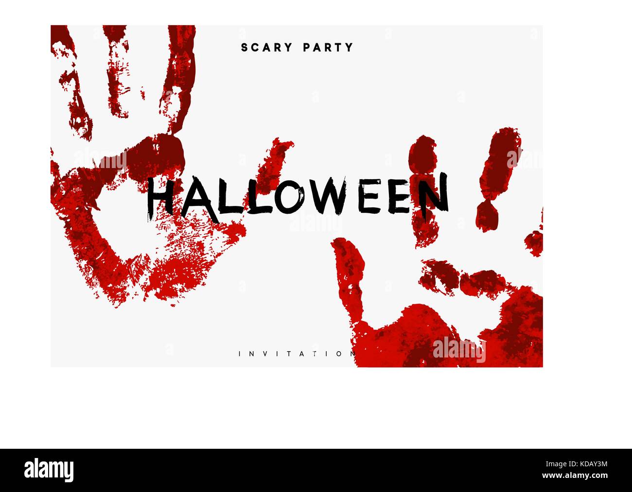 Happy Halloween. Hand in the red blood Stock Vector Image & Art - Alamy