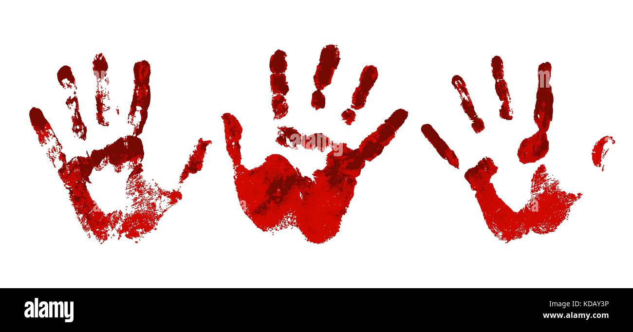 Red handprint Stock Vector Images - Alamy