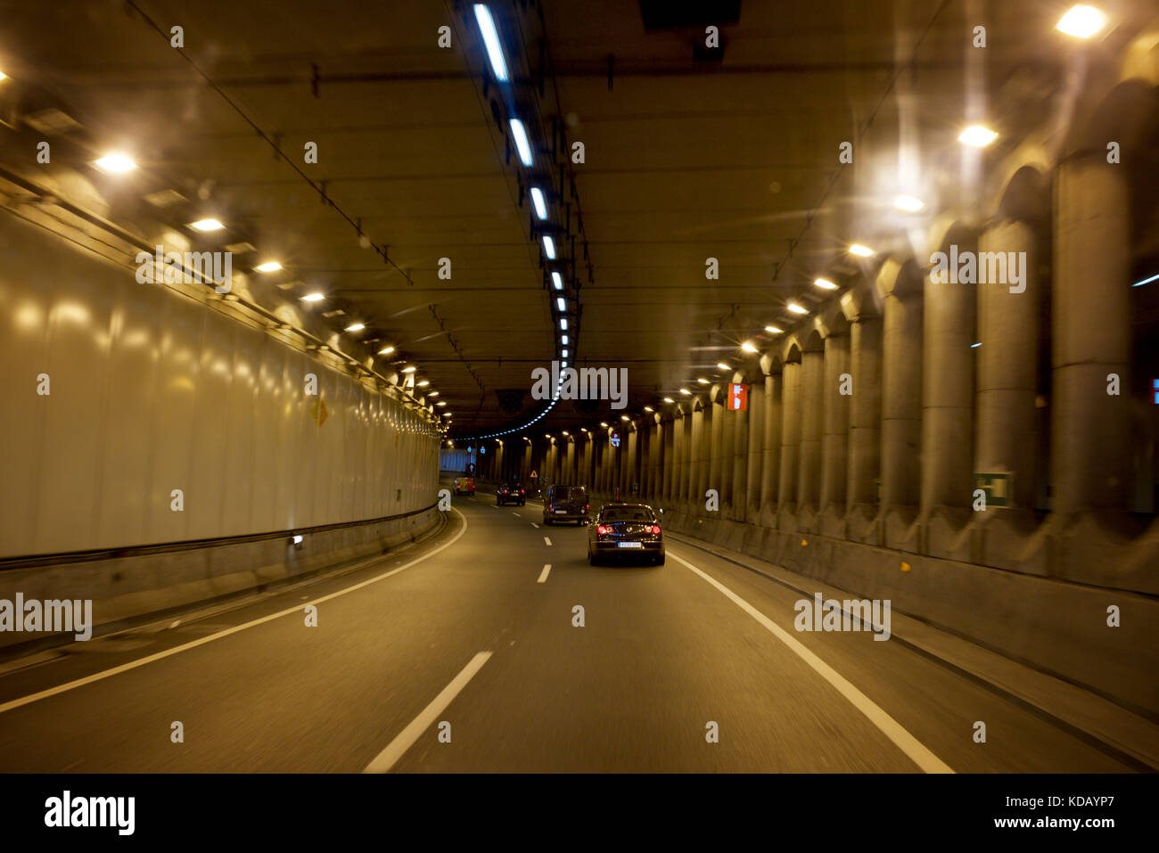 Cars driving through tunnel hi-res stock photography and images - Alamy