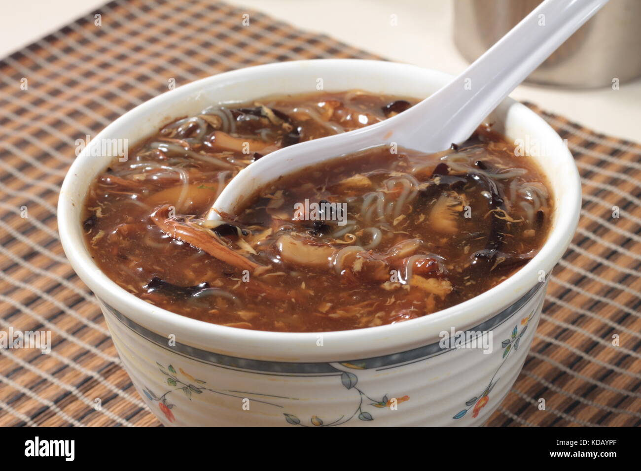 chinese chicken or seafood broth Stock Photo - Alamy