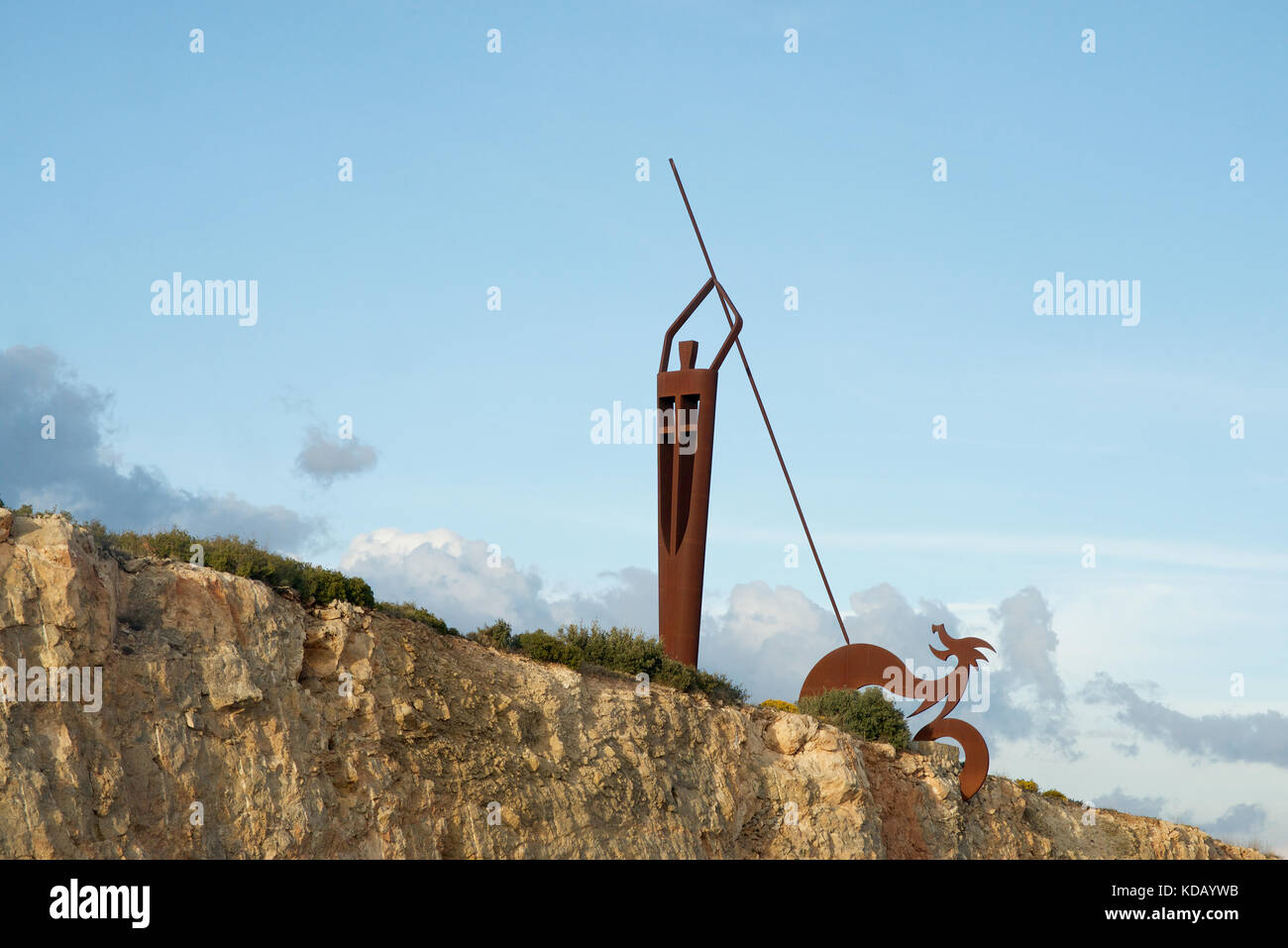 Large roadside metal artwork in Spain Stock Photo - Alamy