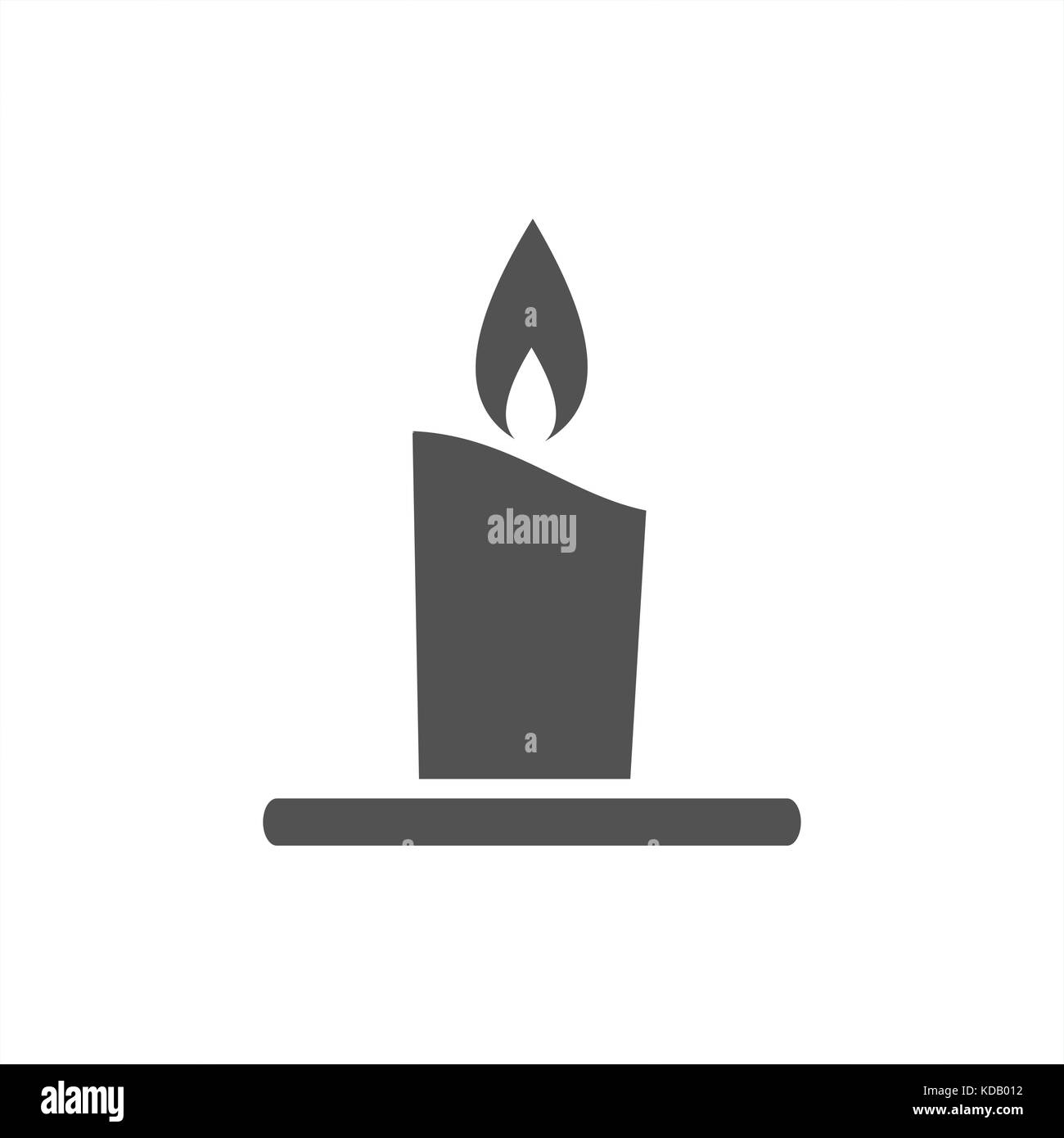 White candlestick icon isolated on Black and White Stock Photos ...