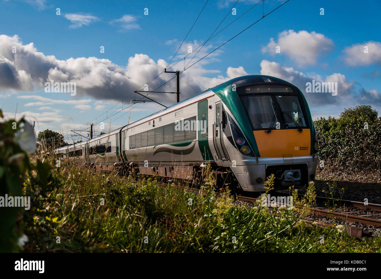 Intercity train on the move. Ireland Stock Photo - Alamy
