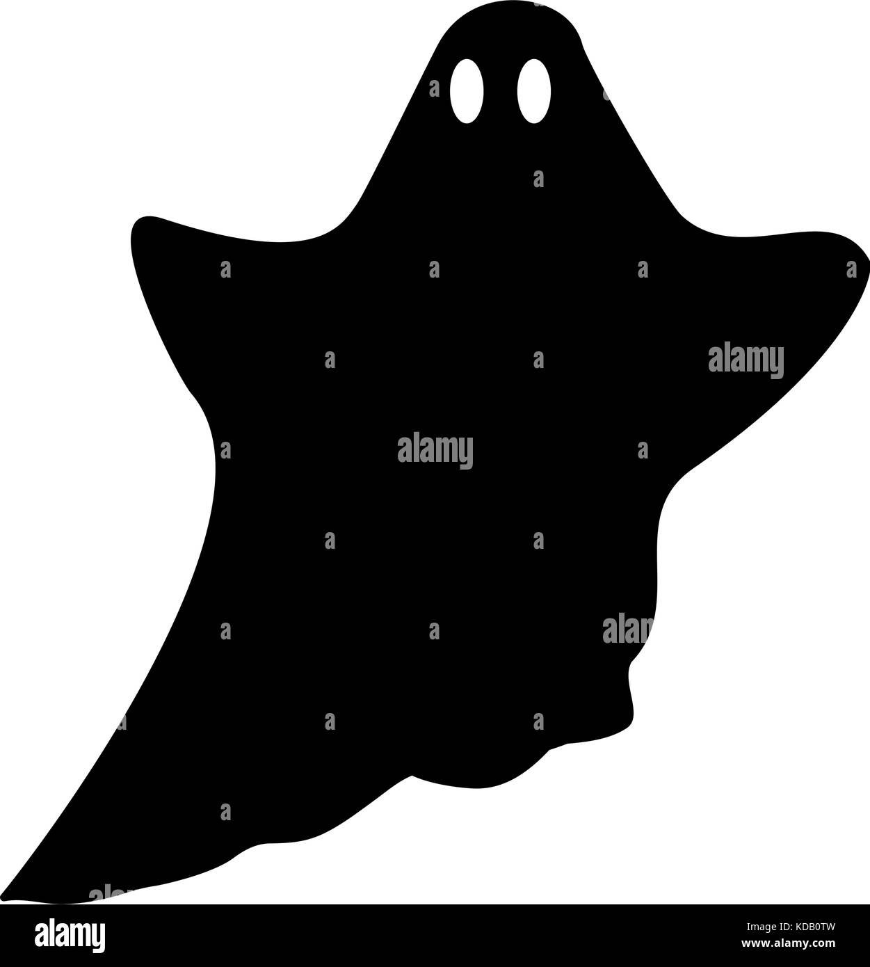 Ghost silhouette halloween mystery specter. Vector illustration Stock ...