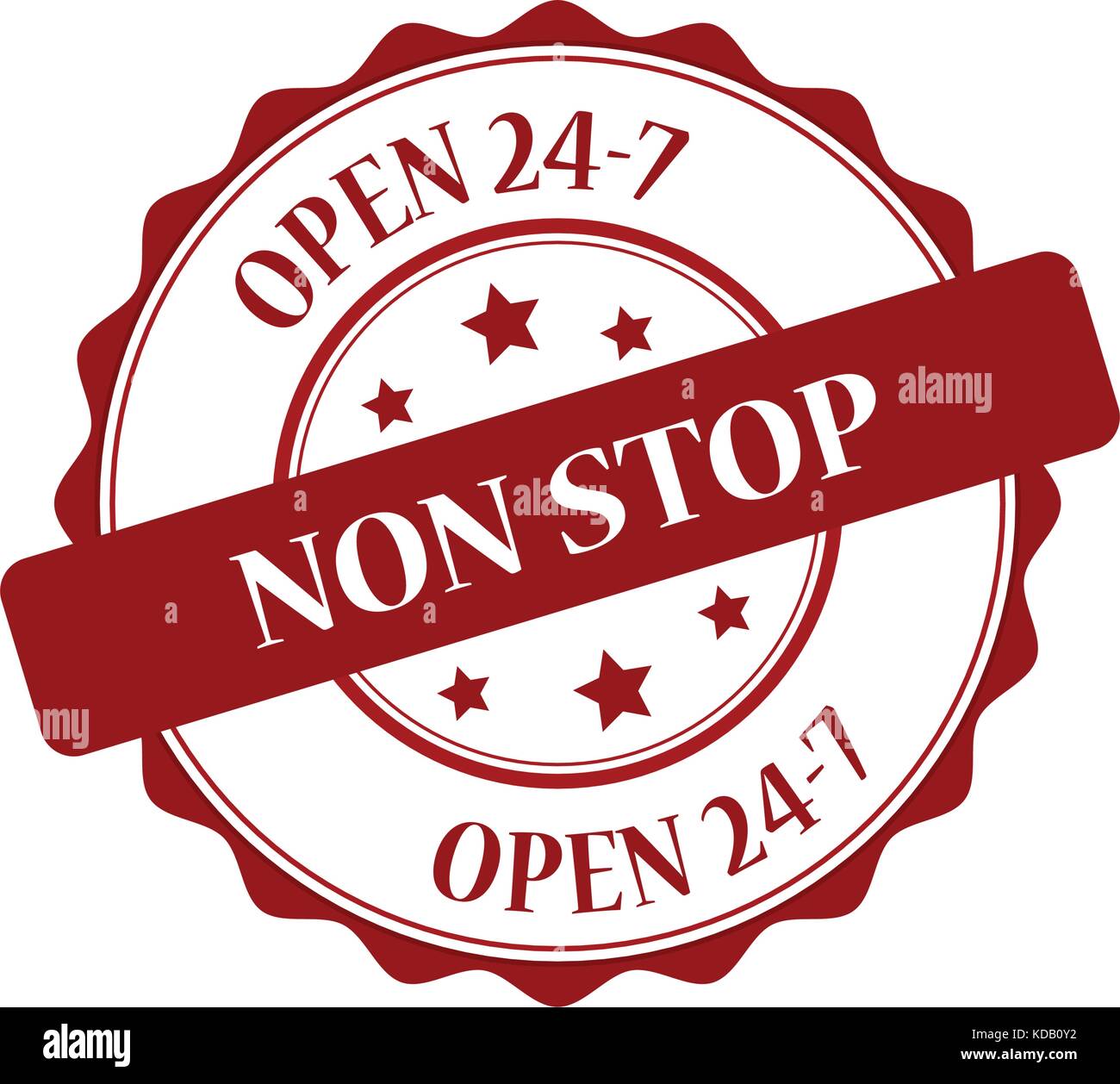 Non stop red stamp illustration Stock Vector Image & Art - Alamy