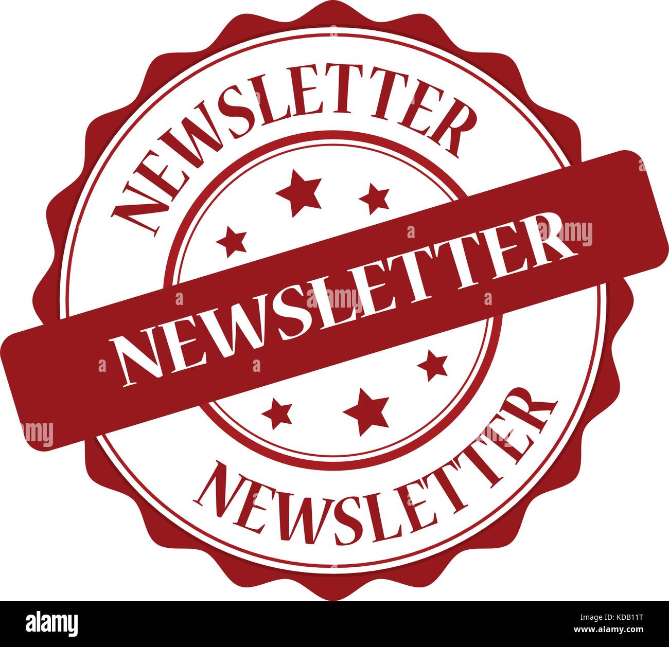 Newsletter red stamp illustration Stock Vector Image & Art - Alamy