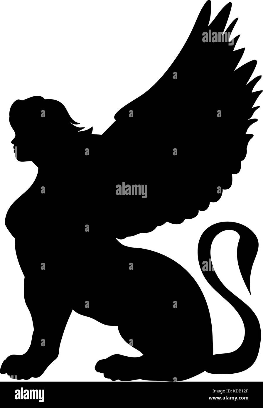 Female winged sphinx Stock Vector Images - Alamy