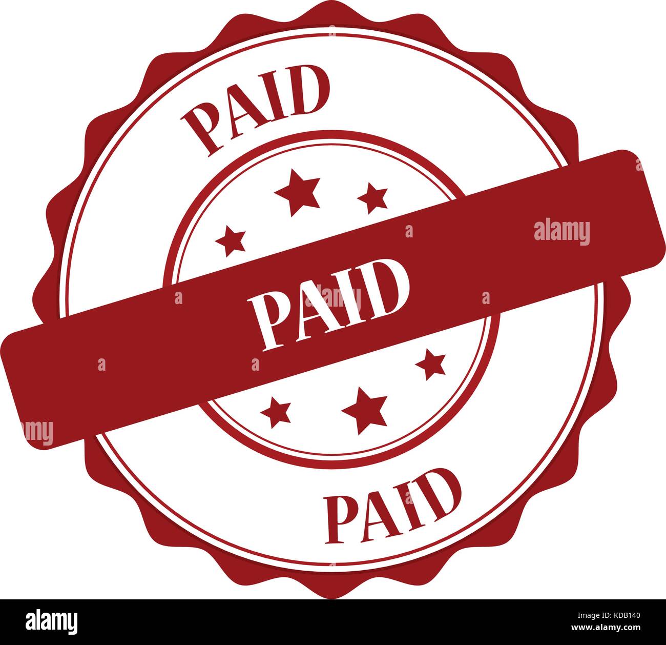 Red paid stamp label Stock Vector Images - Alamy
