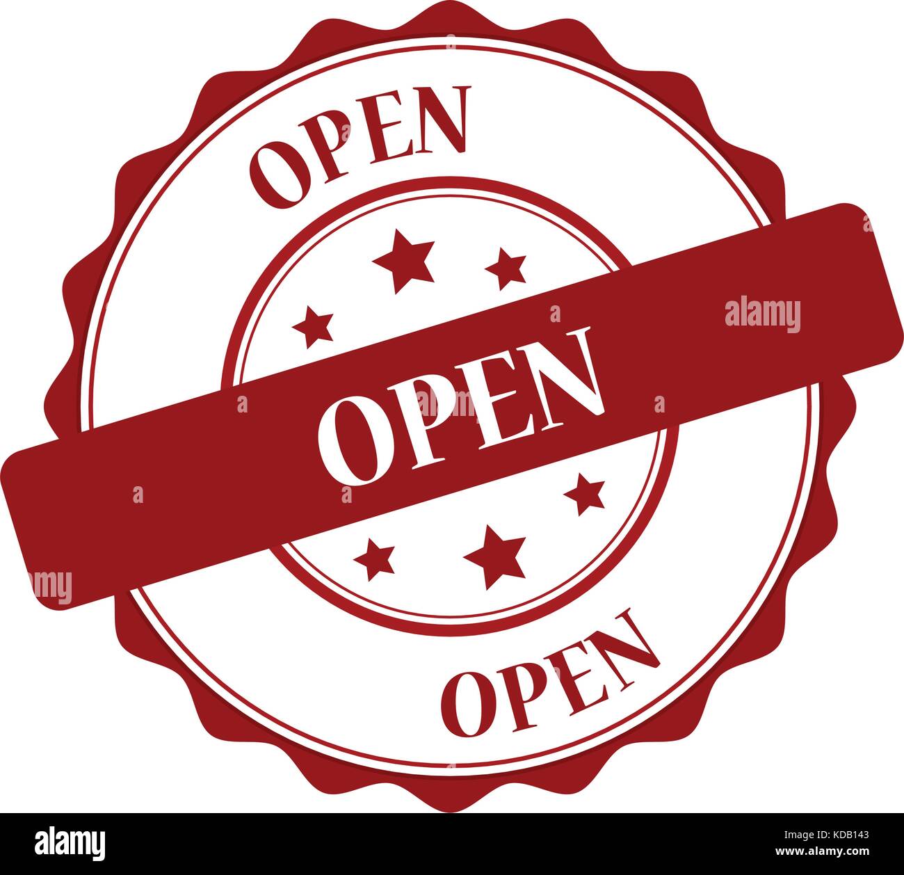 Open red stamp illustration Stock Vector Image & Art - Alamy