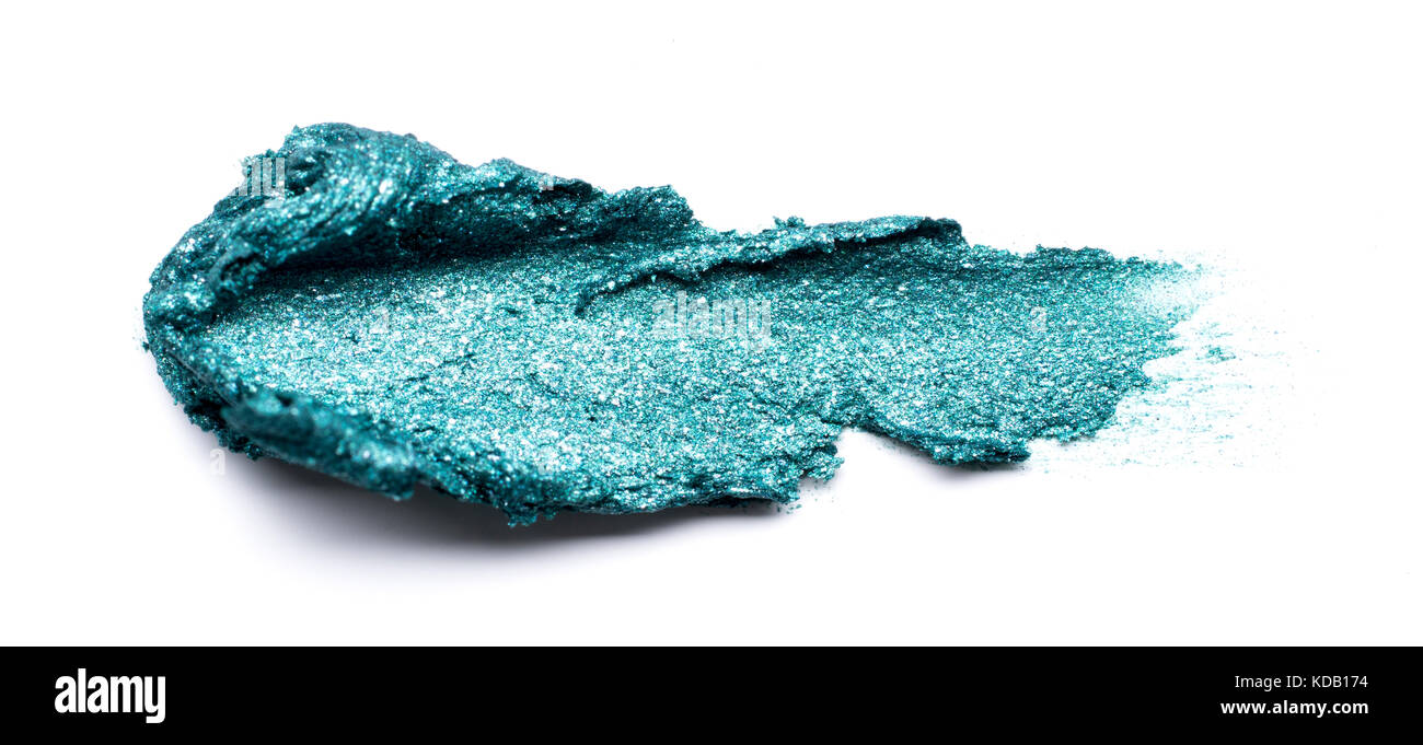 Green smear of cosmetic products on a white background Stock Photo - Alamy