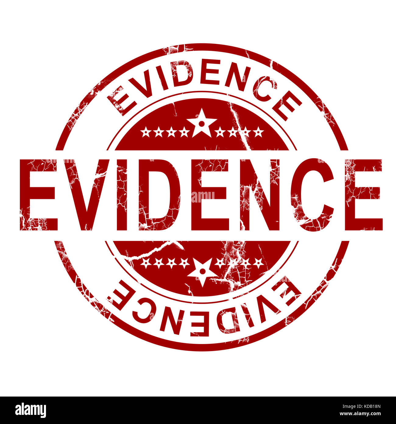 Evidence stamp with white background, 3D rendering Stock Photo - Alamy