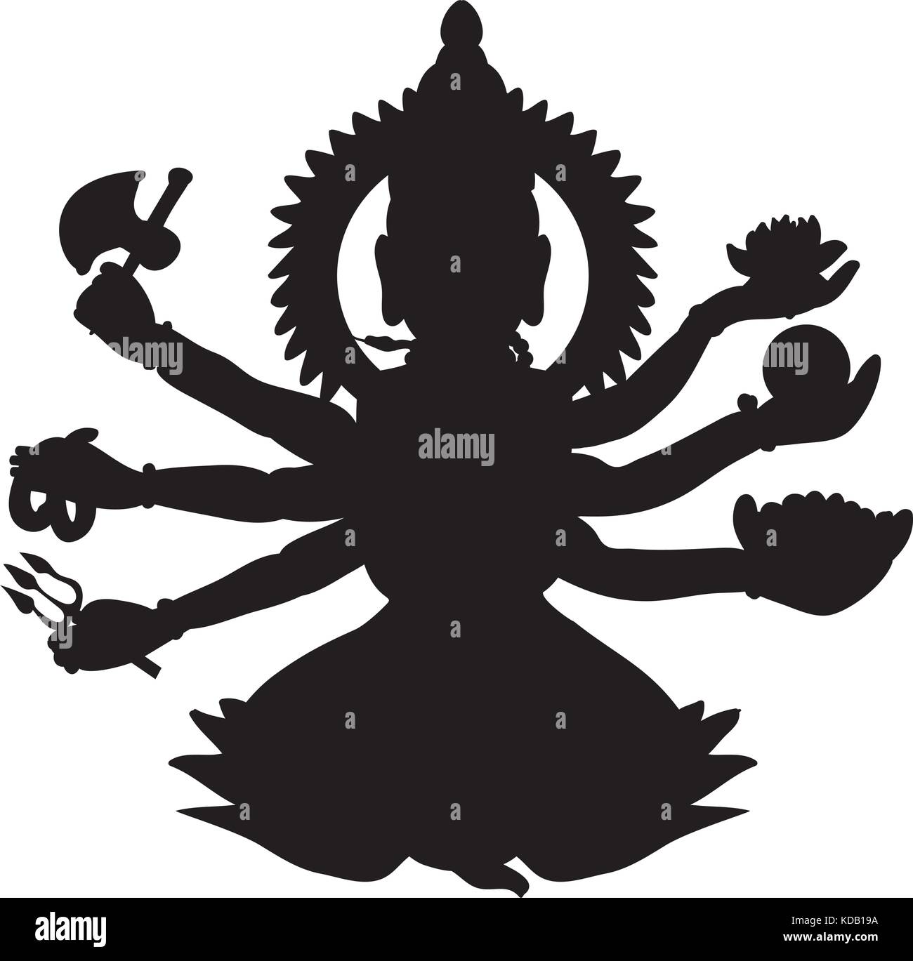 Shiva silhouette traditional religion spirituality. Vector illustration Stock Vector Image & Art ...