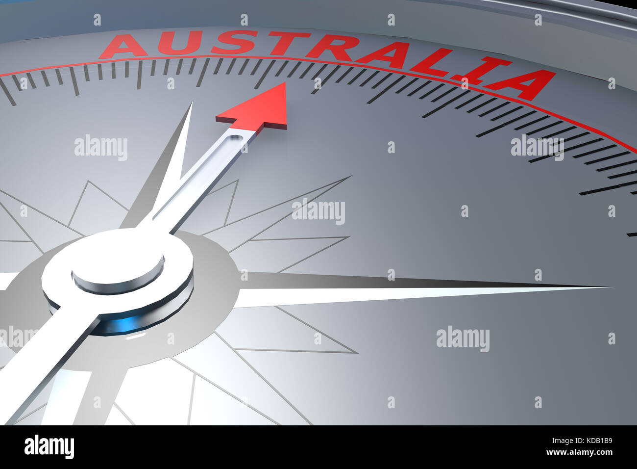 Black compass with Australia word on it, 3D rendering Stock Photo - Alamy