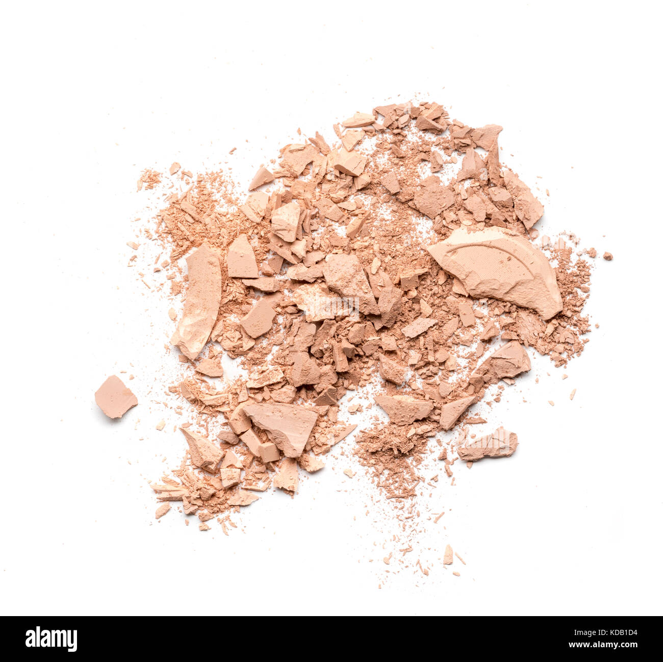 Make up crushed powder on white background Stock Photo - Alamy