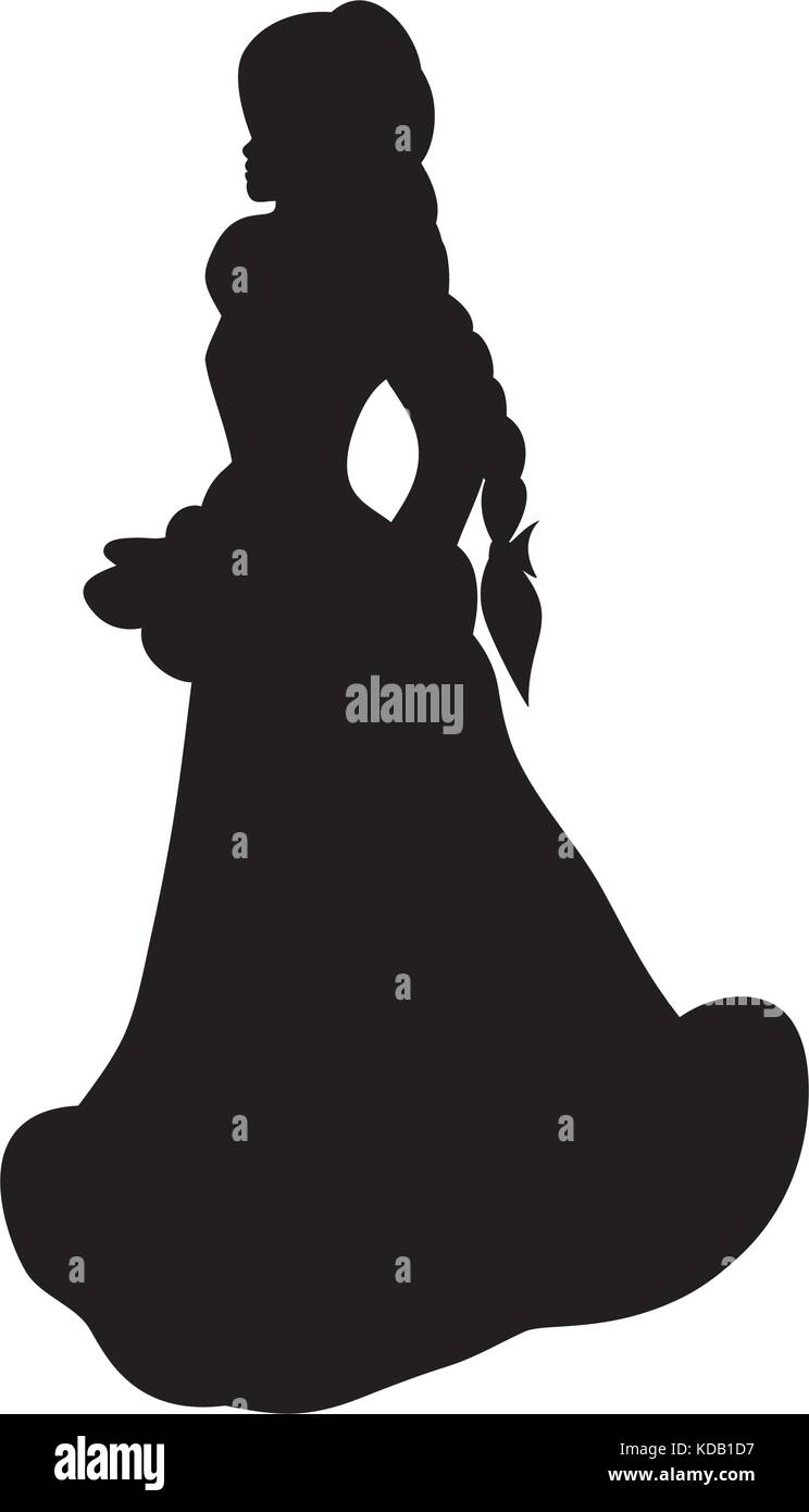 Snow Maiden silhouette new year. Vector illustration Stock Vector Image ...