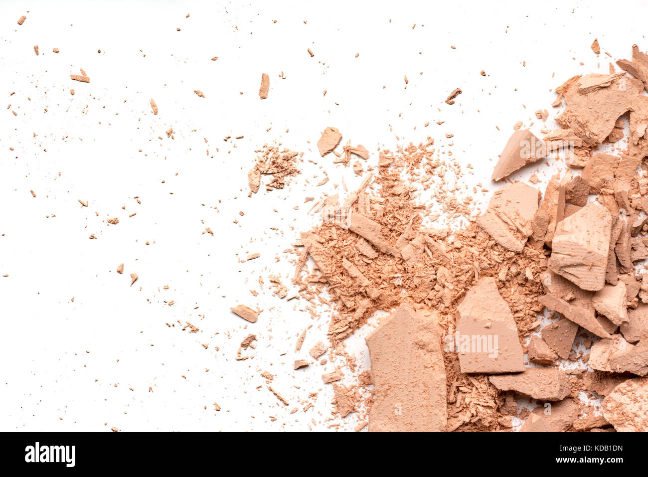 Make up crushed powder on white background Stock Photo - Alamy