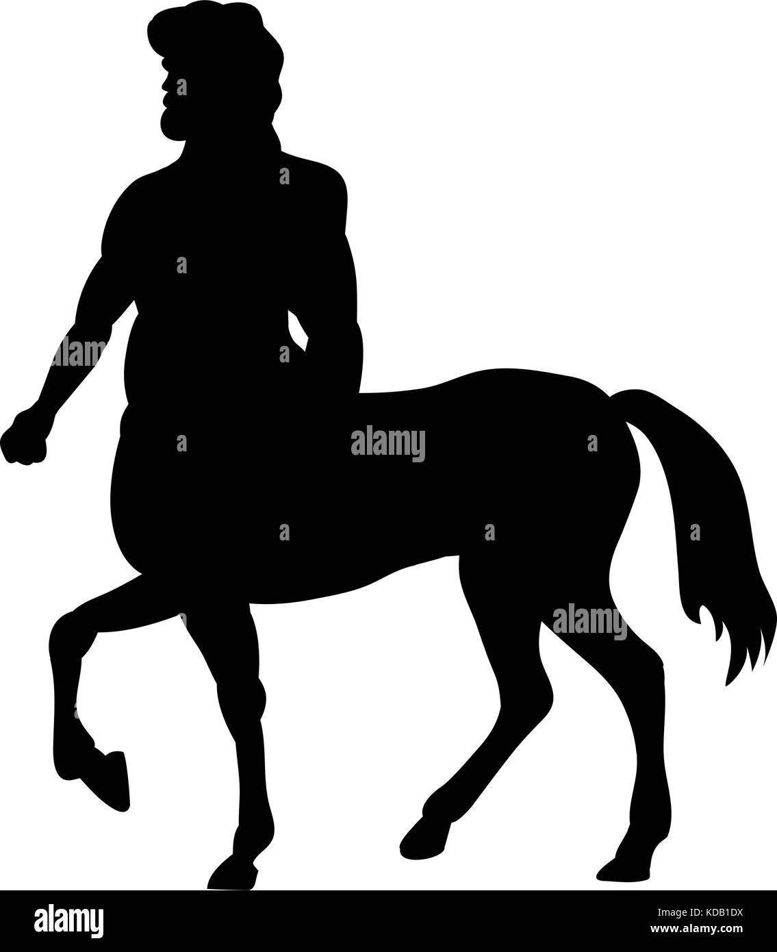 Centaur silhouette ancient mythology fantasy. Vector illustration Stock ...