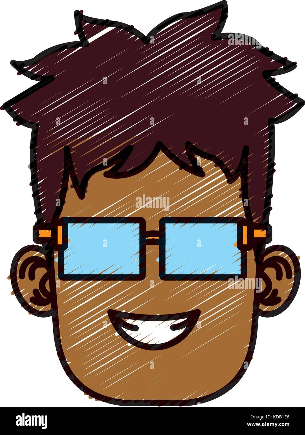 Boy with glasses cartoon Stock Vector Image & Art - Alamy