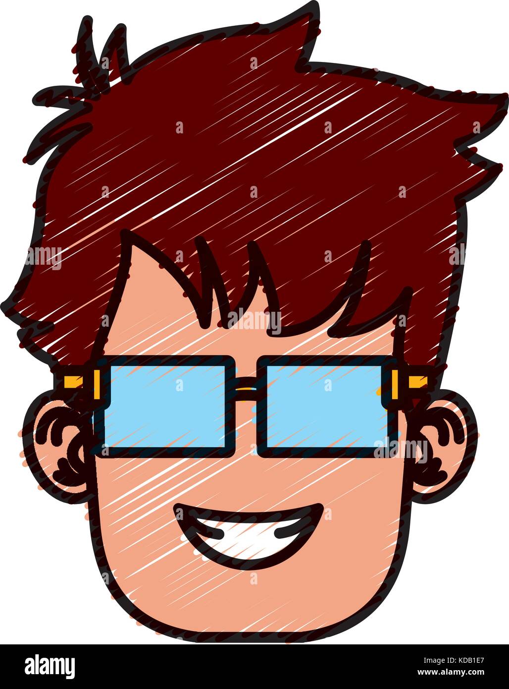Boy with glasses cartoon Stock Vector Image & Art - Alamy