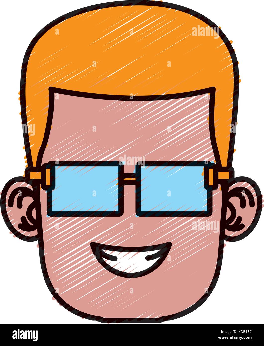 Boy with glasses cartoon Stock Vector Image & Art - Alamy