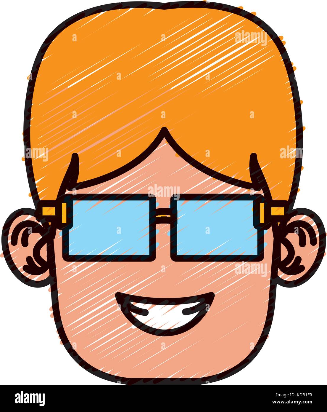 Boy with glasses cartoon Stock Vector Image & Art - Alamy