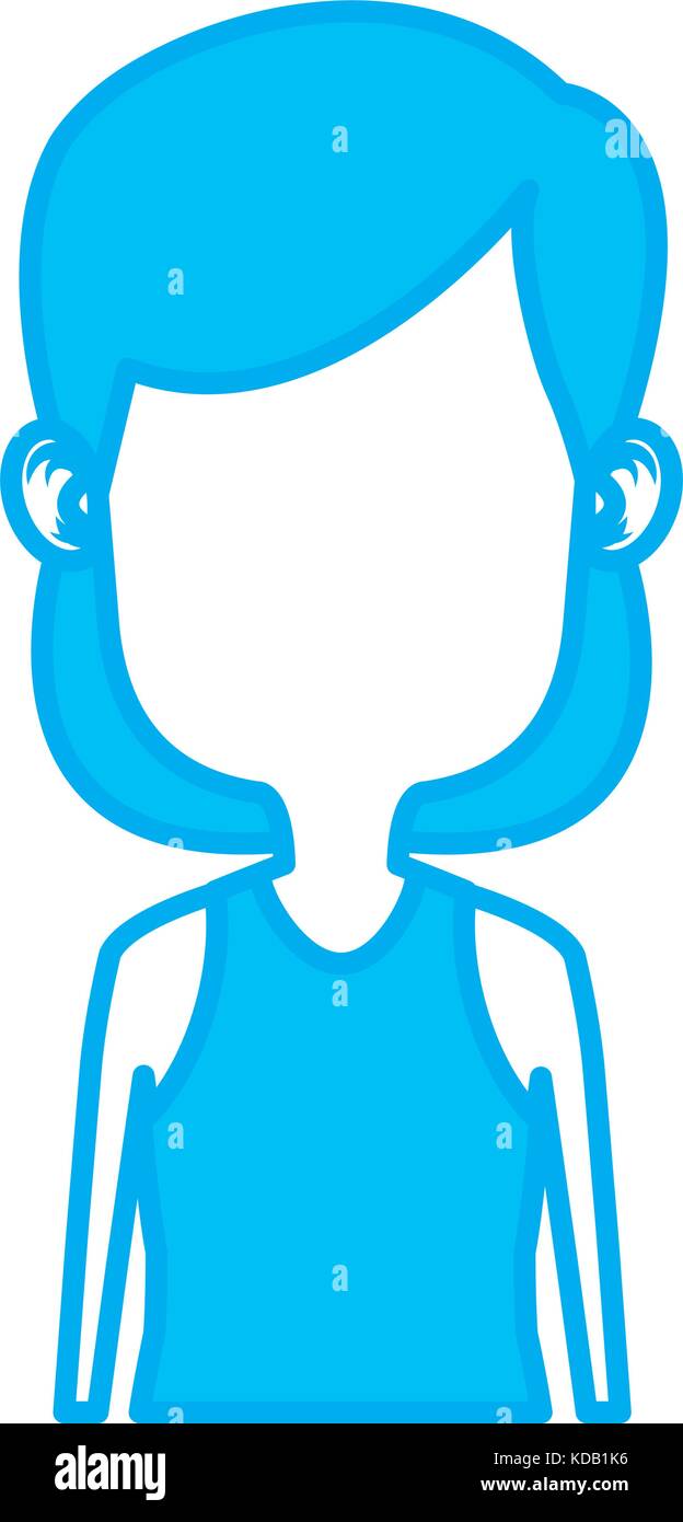 Girl faceless cartoon Stock Vector Image & Art - Alamy