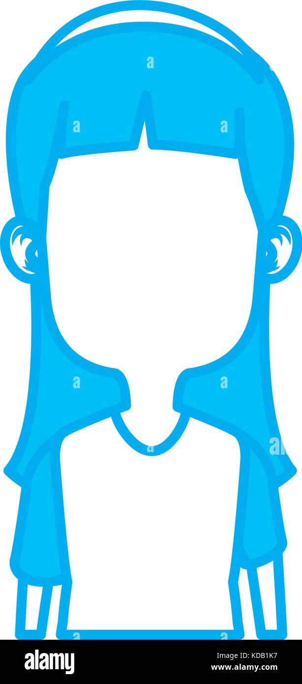 Girl faceless cartoon Stock Vector Image & Art - Alamy