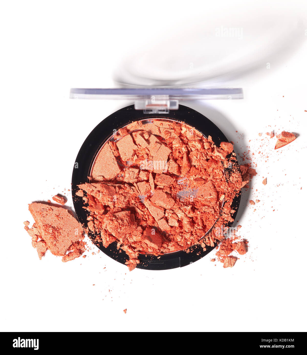 Make up crushed powder on white background Stock Photo - Alamy