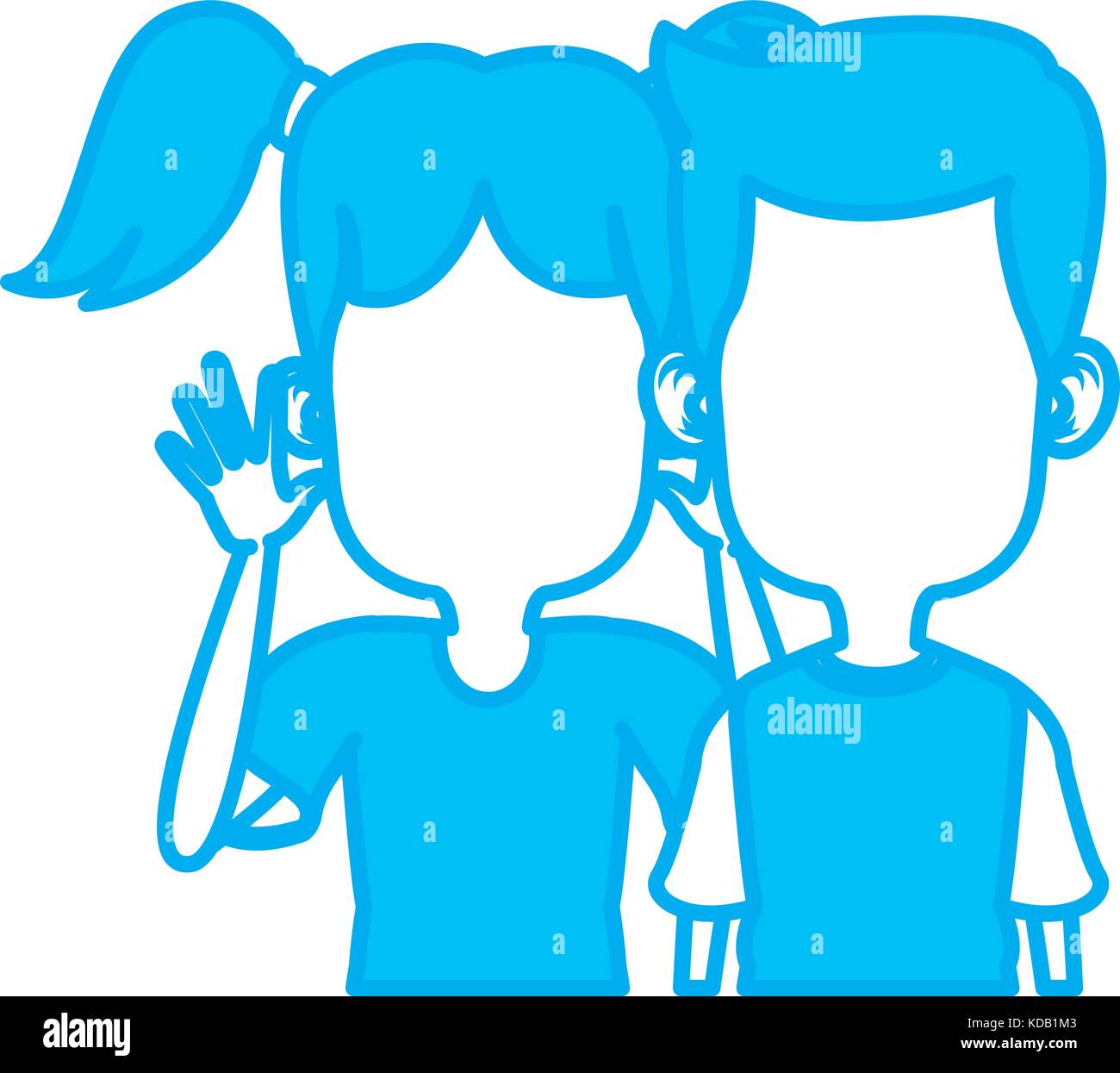 Cute kids friends cartoon Stock Vector Image & Art - Alamy