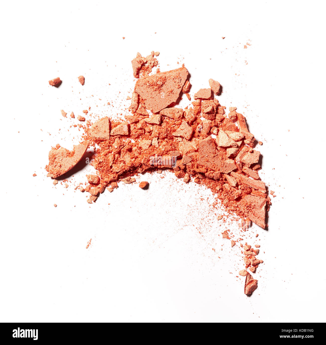 Make up crushed powder on white background Stock Photo - Alamy