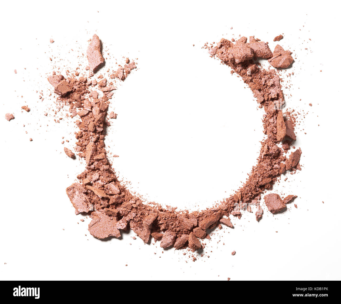 Make up crushed powder on white background Stock Photo - Alamy