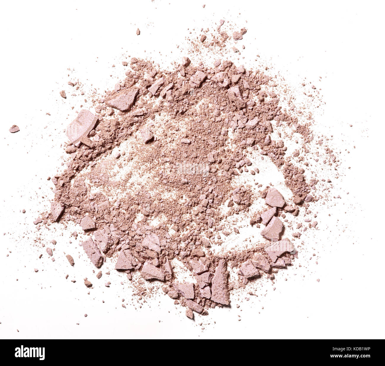 Make up crushed powder on white background Stock Photo - Alamy
