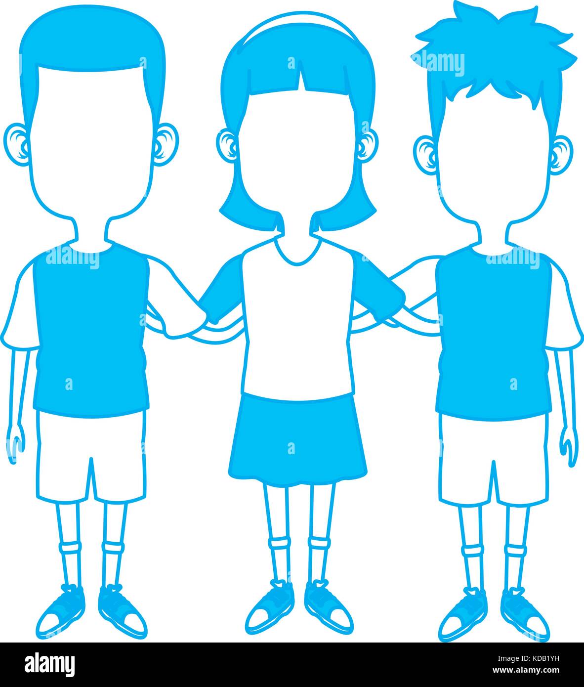 Cute kids friends cartoon Stock Vector Image & Art - Alamy