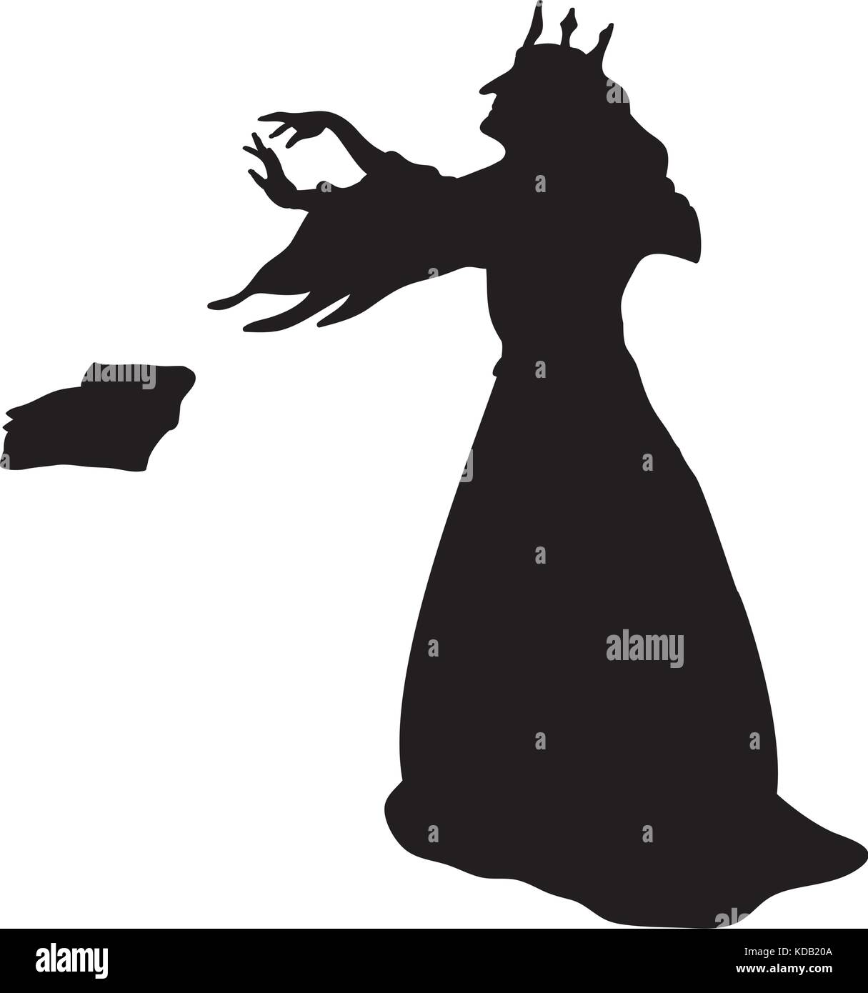 Gueen evil witchcraft magical silhouette fantasy. Vector illustration ...