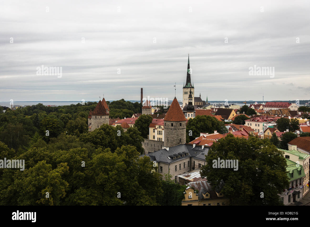 Old city landscape of Tallinn from Toompea hill Estonia Stock Photo - Alamy
