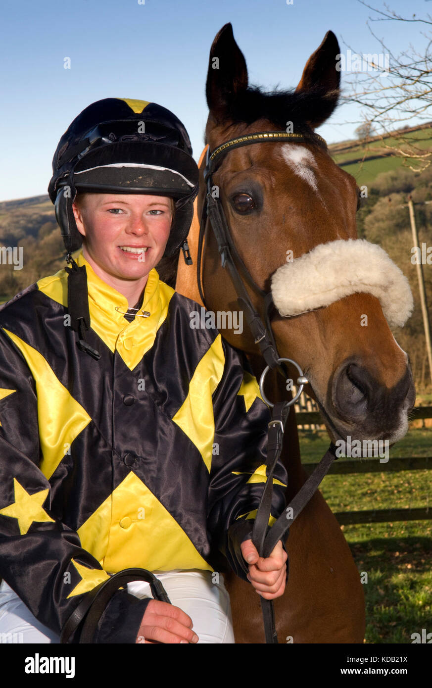 Jockey Jess Westwood with her horse 'Monkerty Tunkerty' Stock Photo - Alamy