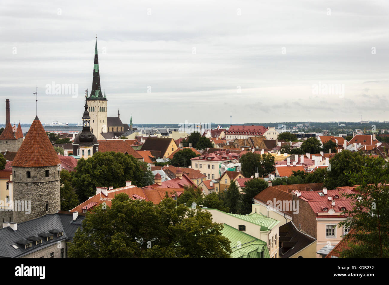 Old city landscape of Tallinn from Toompea hill Estonia Stock Photo - Alamy
