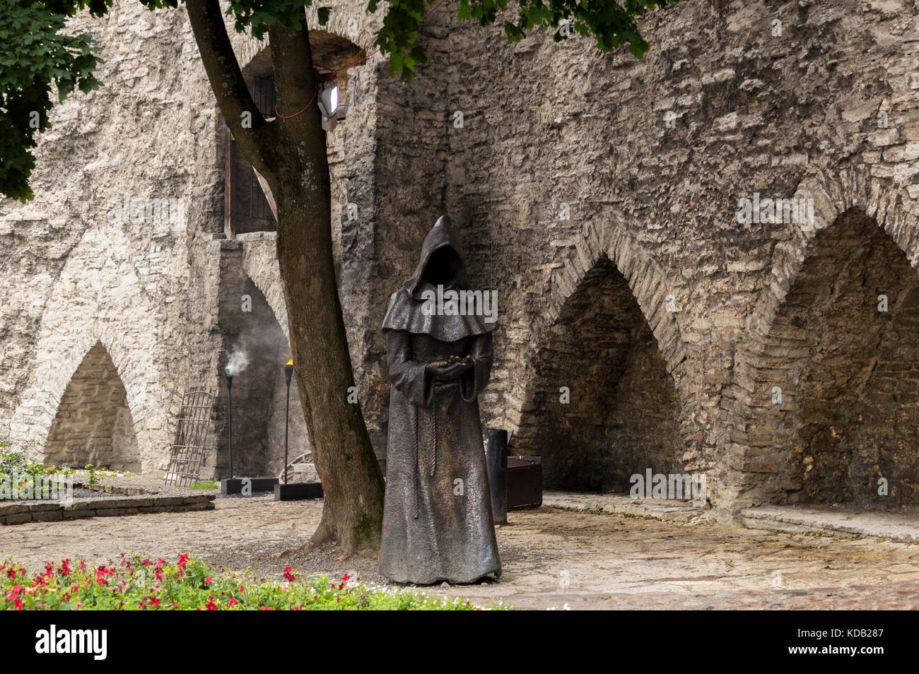 One of the Three Creepy Monks Tallinn Estonia Stock Photo - Alamy