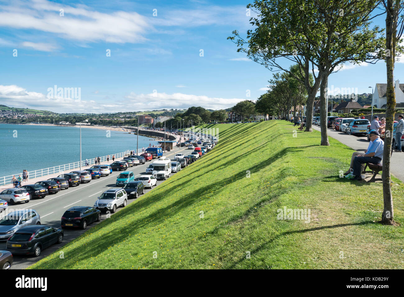 Colwyn Bay promenade in North Wales UK Stock Photo - Alamy